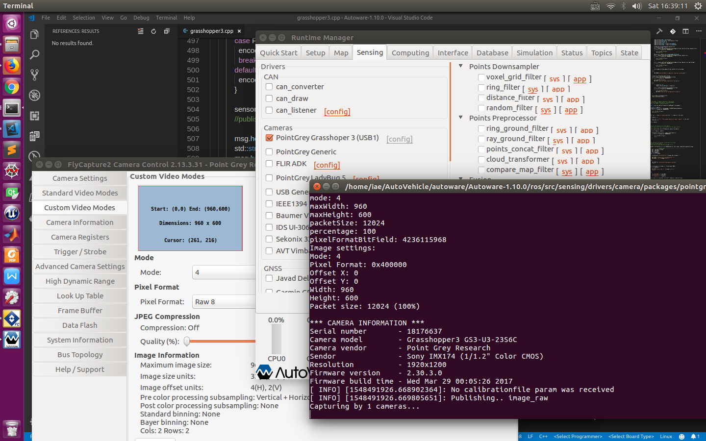Grasshopper3 camera Error · Issue #524 · autowarefoundation/autoware_ai ...