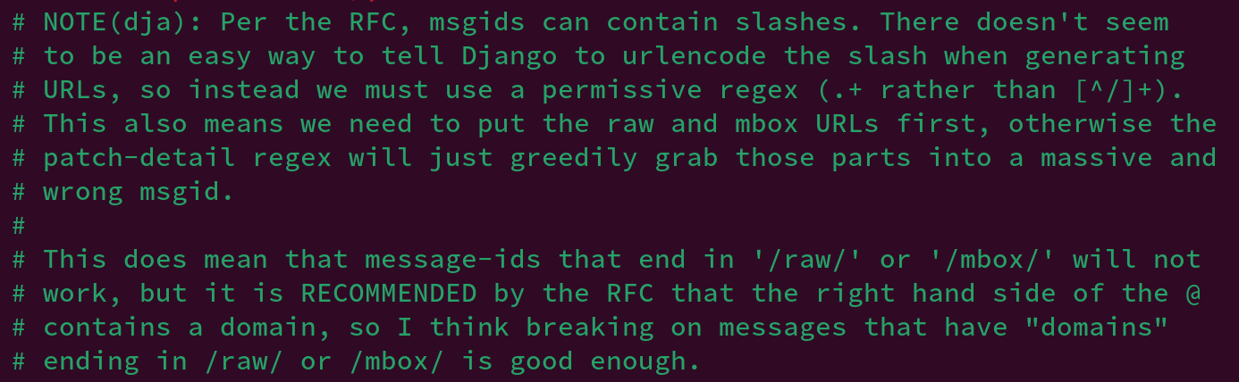 Patch view page broken for some messages · Issue #433 · getpatchwork/patchwork · GitHub