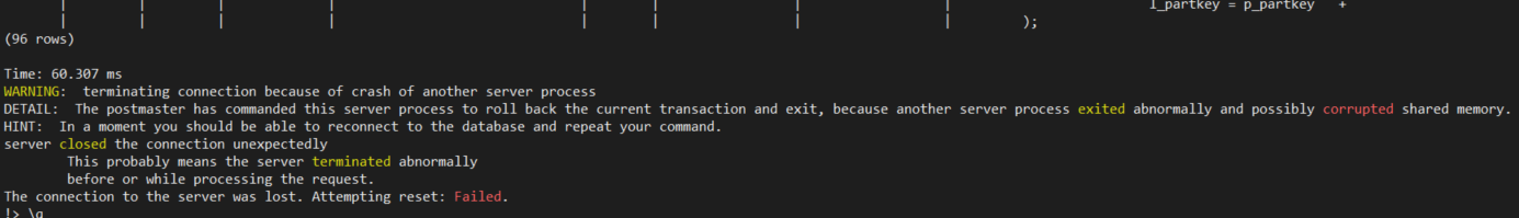 [Bug] The read-only instances crashed while running the 17th query of TPC-H on POLARDB 11.9 ...