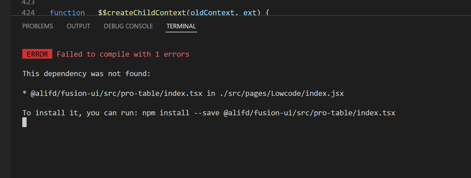 demo出码后，运行失败 · Issue #1019 · alibaba/lowcode-engine · GitHub