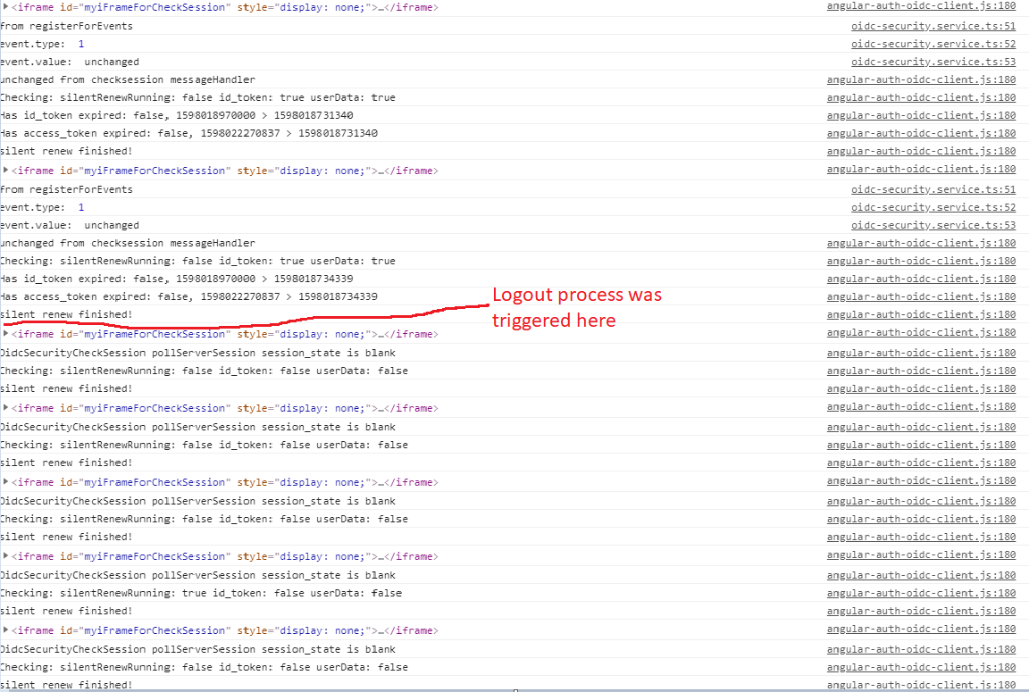 When session state becomes blank app doesn't receive any event · Issue #837 · damienbod/angular ...