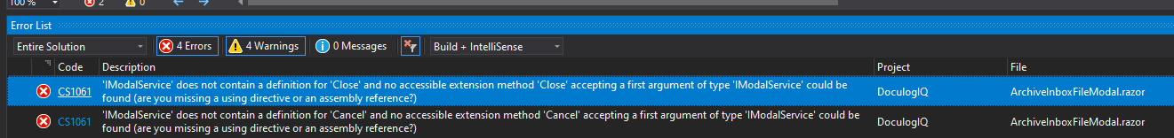 After updating to v5 Close and OnClose not recognised methods? · Issue #208 · Blazored/Modal ...