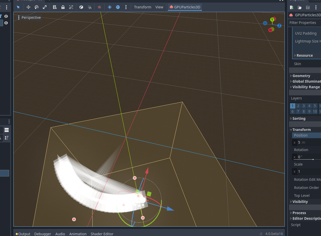 GPUParticles3D trail connects to world origin · Issue #72442 · godotengine/godot · GitHub