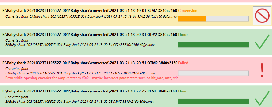 Error while opening encoder for output stream #0:0 maybe incorrect parameters · Issue #159 ...
