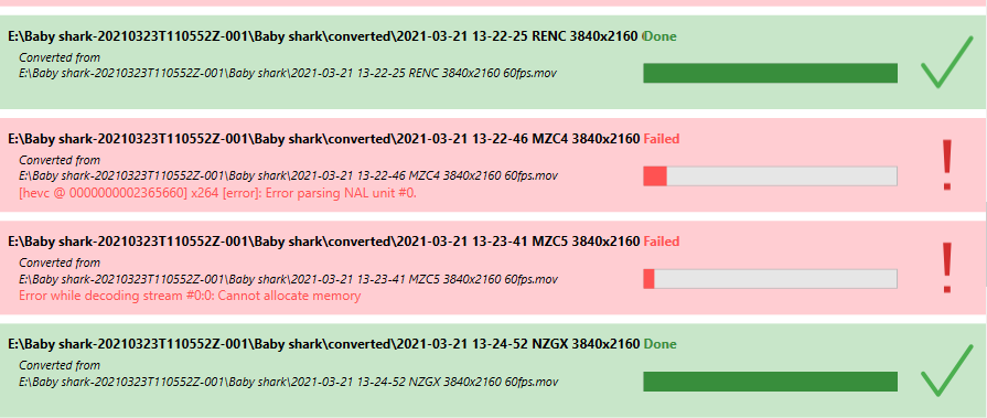 Error While Opening Encoder For Output Stream 00 Maybe Incorrect Parameters · Issue 159