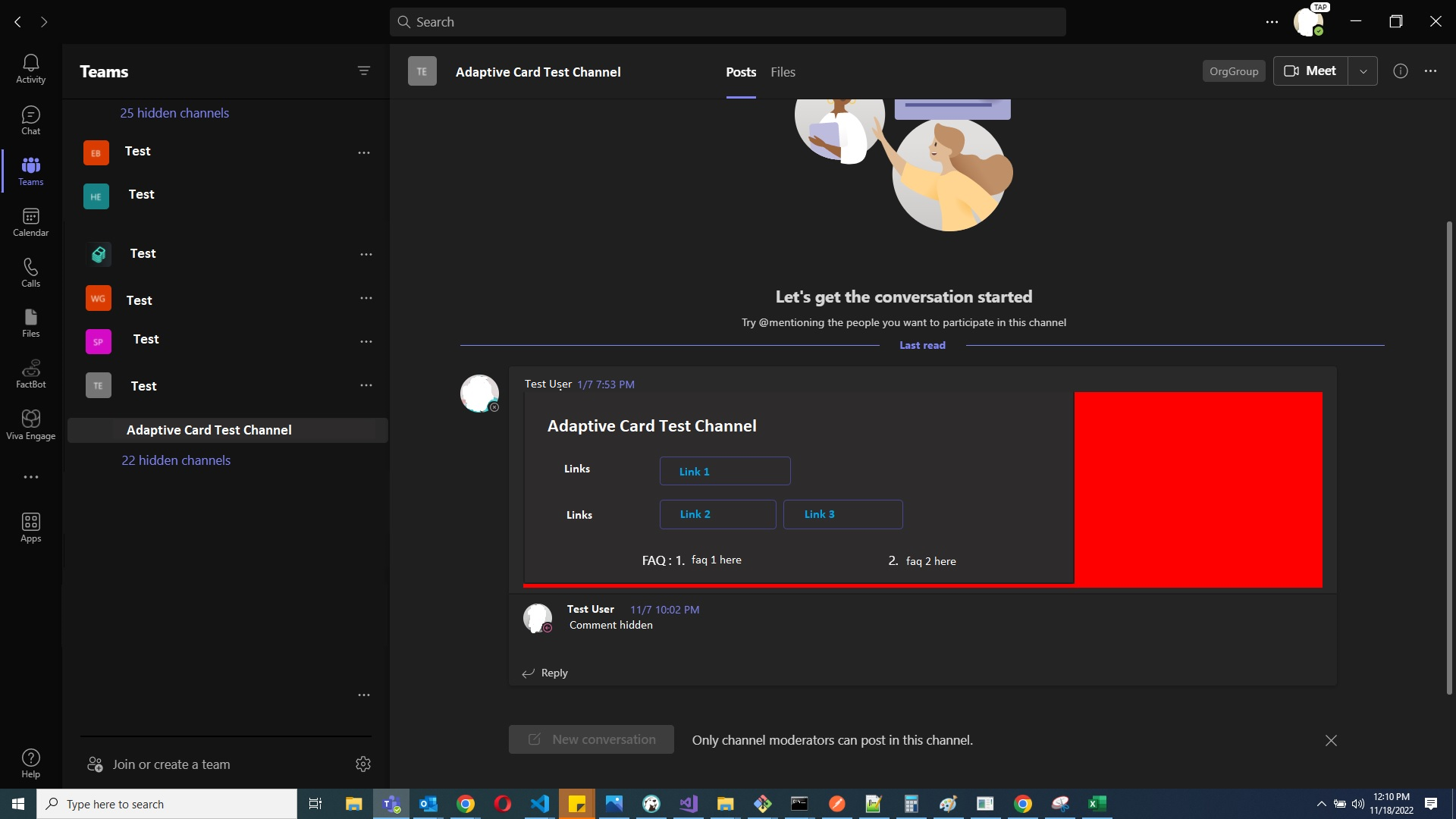 Issue with full width rendering in MS Teams Group Channel with Adaptive cards · Issue #7468 ...