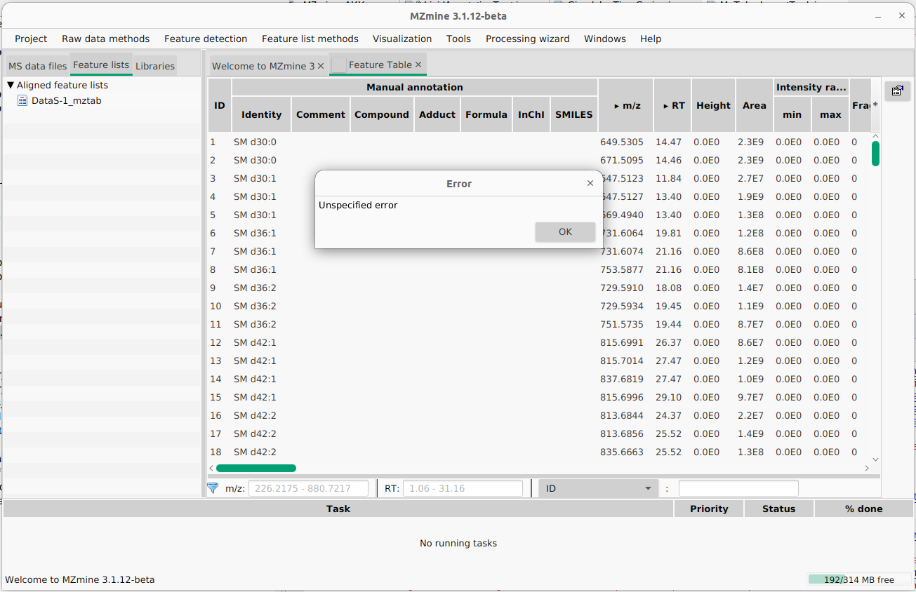 mzTab-M Import Show Feature list shows Unspecified Error · Issue #803 ...