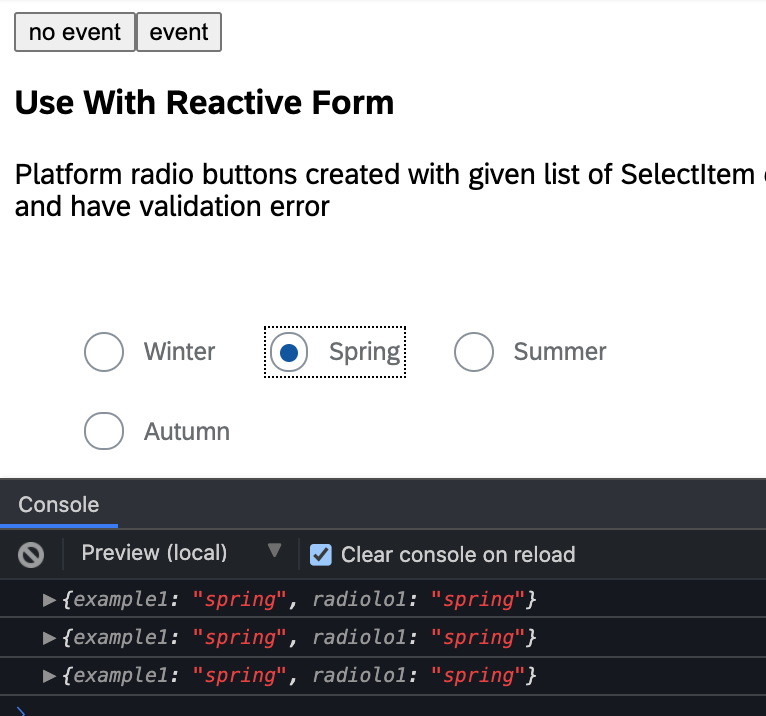 Bugplatform Radio Group Doesnt Reflect Value When Set Through Reactive Form · Issue 6784 