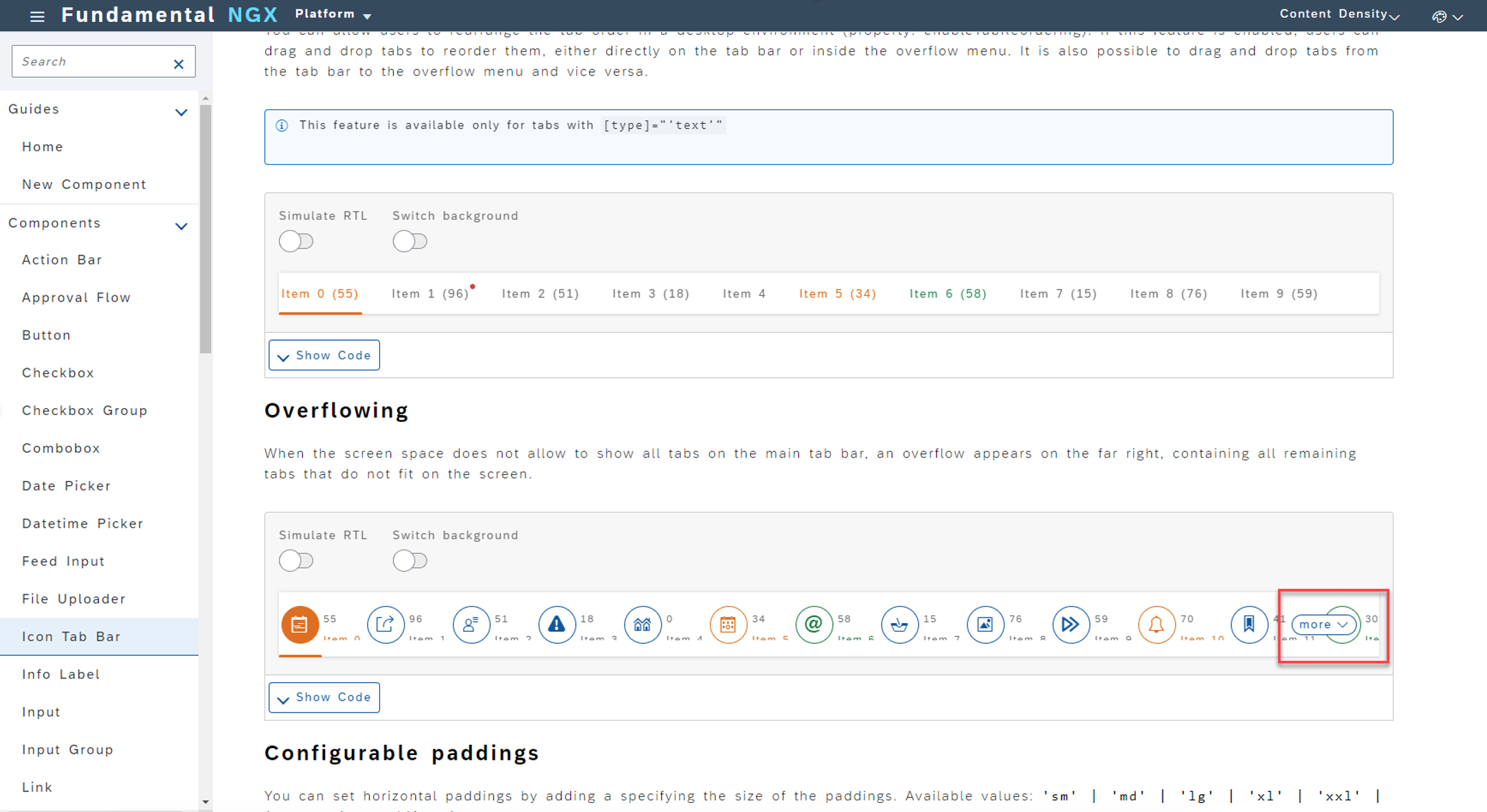 fix(platform): icon tab bar a11y issues with spacing · Issue #7031 · SAP/fundamental-ngx · GitHub