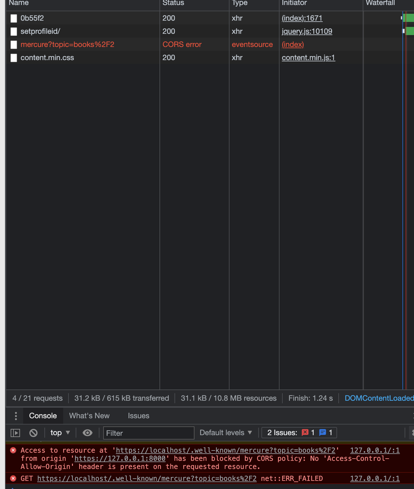 Symfony Cant Get Mercure To Work · Issue 548 · Dunglasmercure · Github