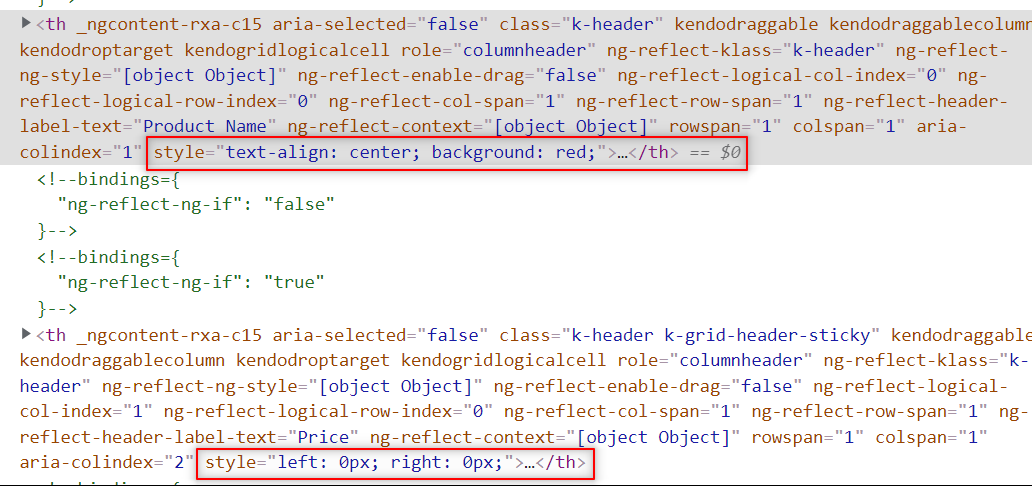 Sticky columns cannot be customized with headerStyle option · Issue #3548 · telerik/kendo ...