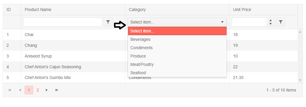 Filter Menu Is Not Accessible With Keyboard · Issue 1598 · Telerikkendo Angular · Github