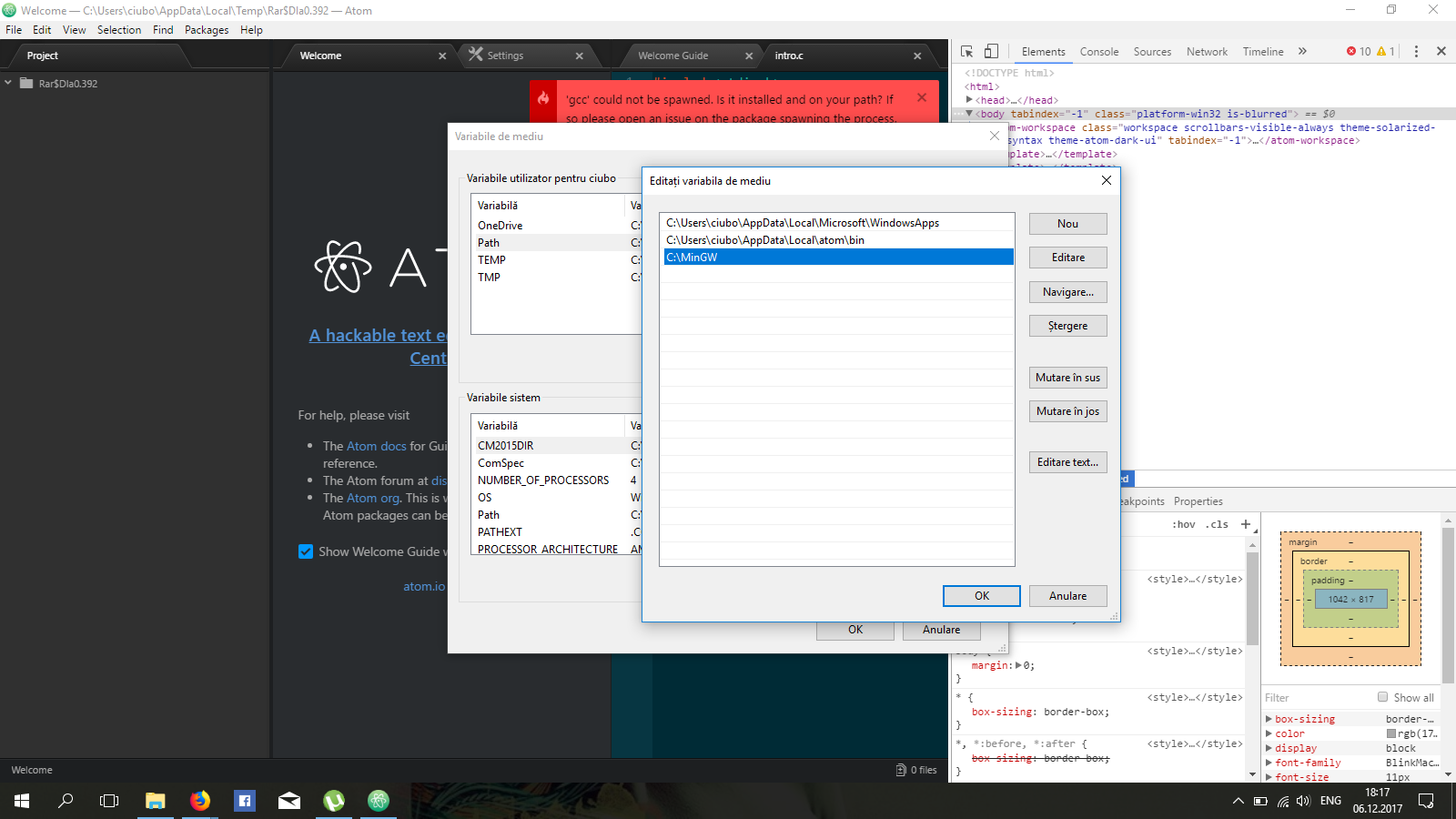 'gcc' could not be spawned. · Issue #132 · kriscross07/atom-gpp ...