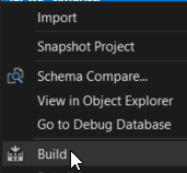 Sql database projects missing rebuild option and build action selection for scripts · Issue ...