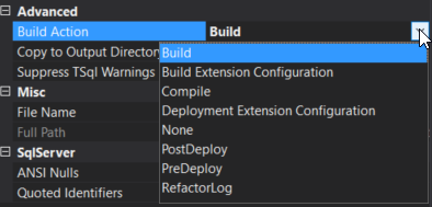 Sql database projects missing rebuild option and build action selection for scripts · Issue ...