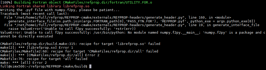 Library Not Compiling Under Linux 64 Bit · Issue 13 · Usnistgovrefprop Cmake · Github