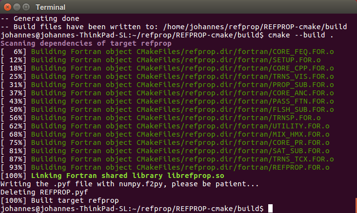 Library Not Compiling Under Linux 64 Bit · Issue 13 · Usnistgovrefprop Cmake · Github