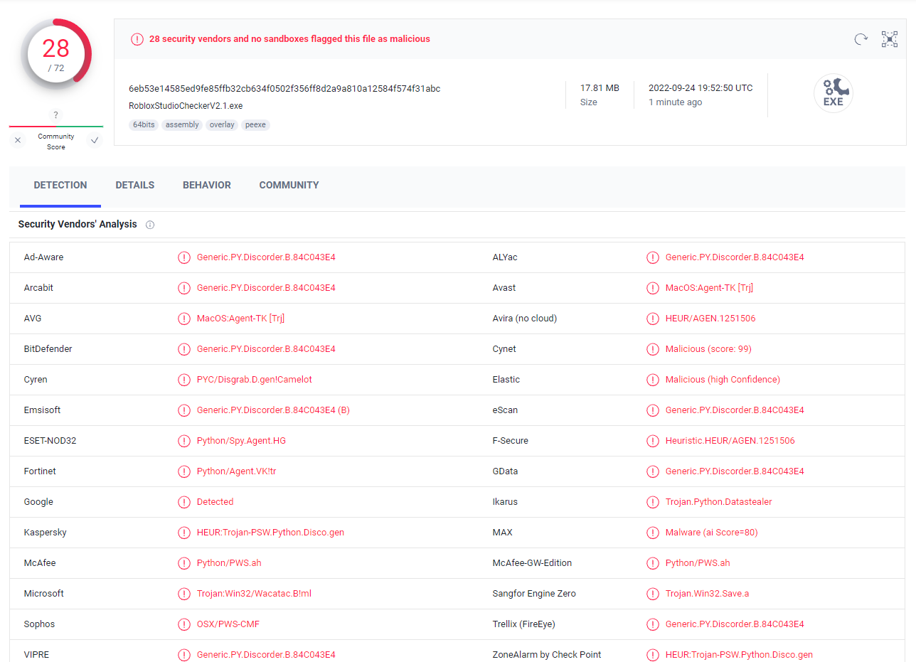 Reported to GitHub for distribution of Trojan RAT · Issue #1 · RobloxStudioss/RobloxStudio · GitHub