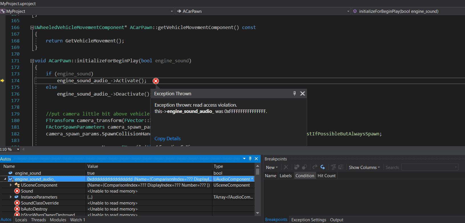 Got read access violation error when I load the blueprint · Issue #2428 ...