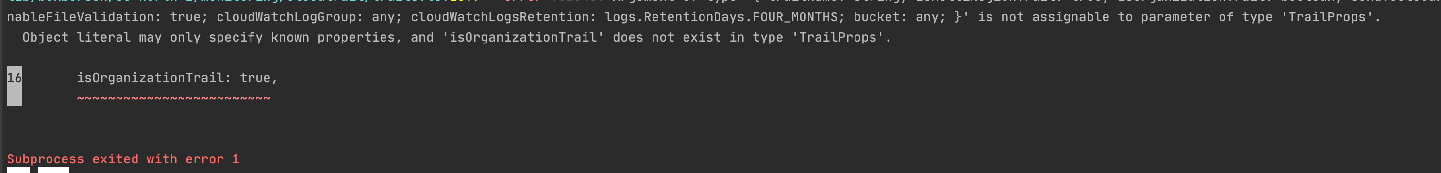 CloudTrail: isOrganizationTrail does not exist in type "TrailProps" · Issue #22412 · aws/aws-cdk ...