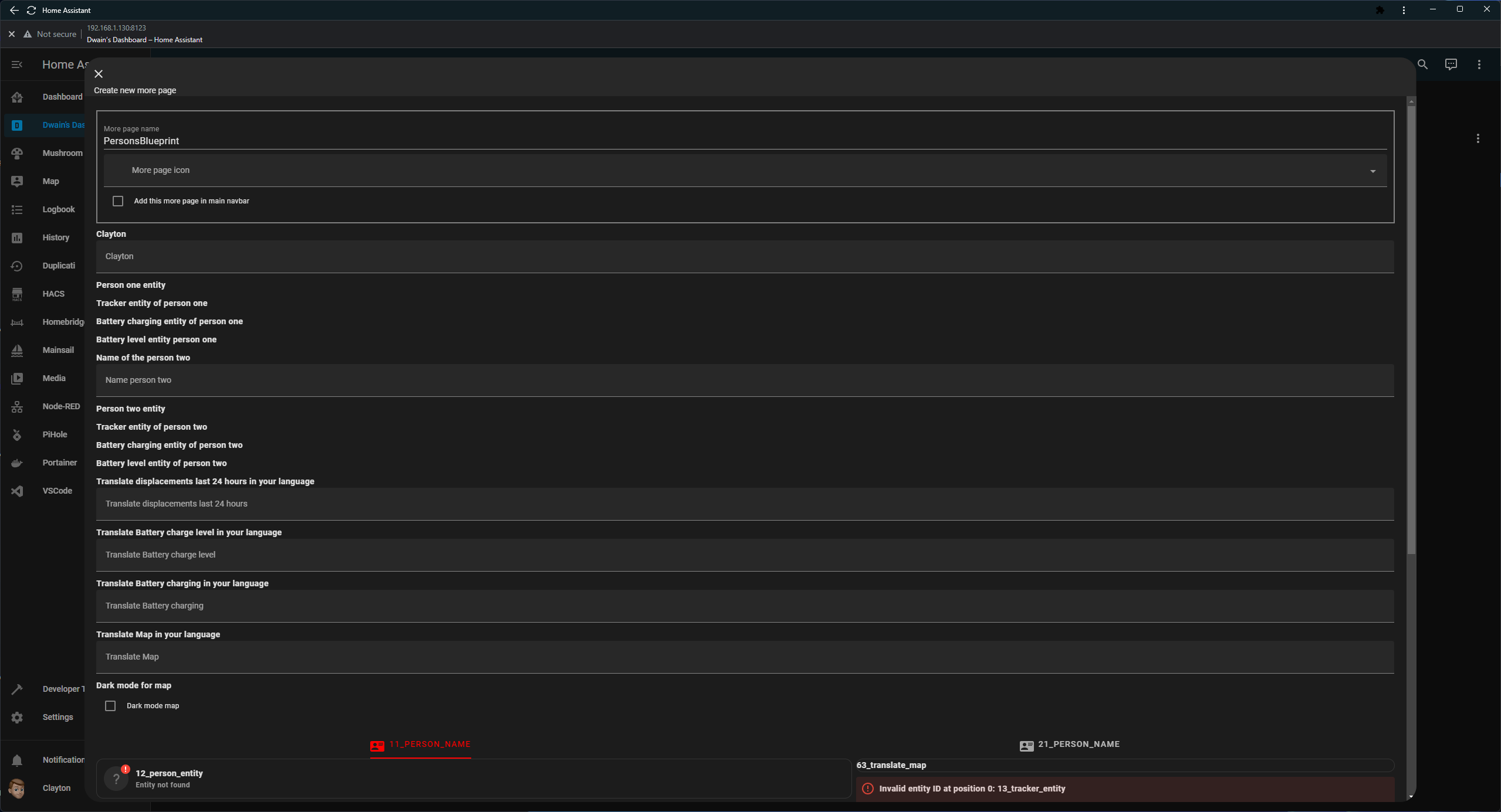 Can't select entities for persons blueprint · Issue #129 · dwainscheeren/dwains-dashboard ...