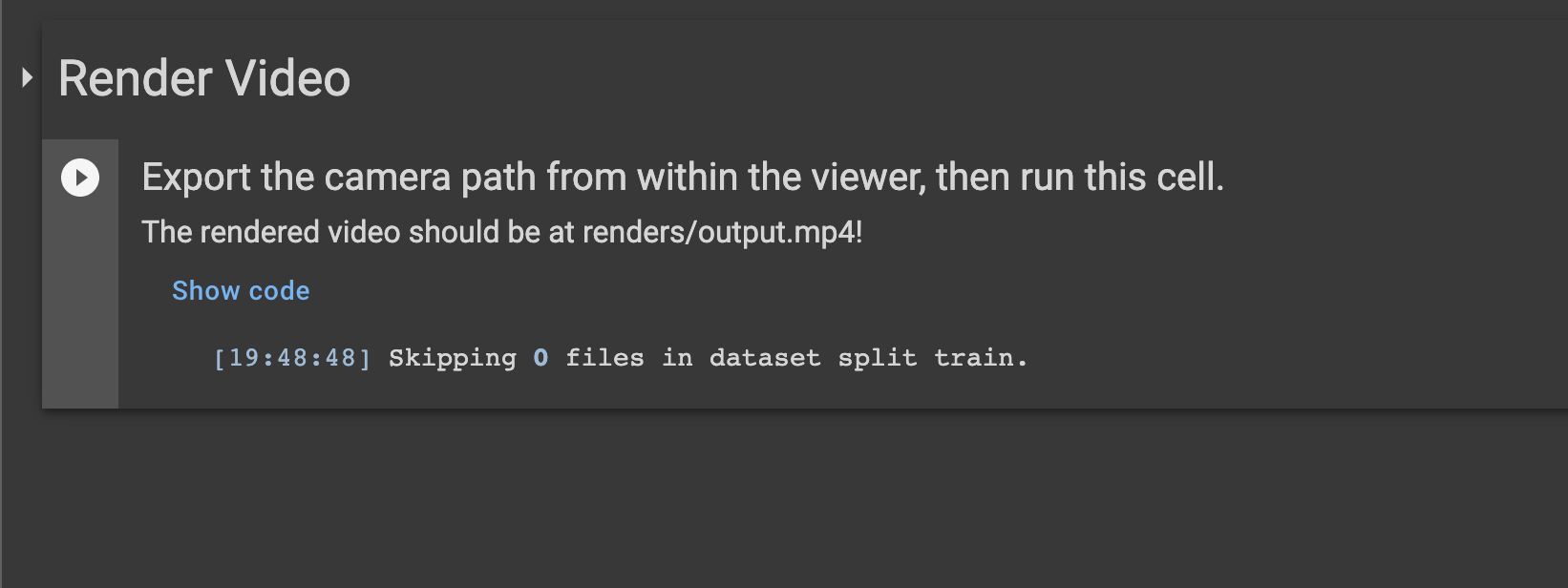 Render in google collab · Issue #1182 · nerfstudio-project/nerfstudio · GitHub
