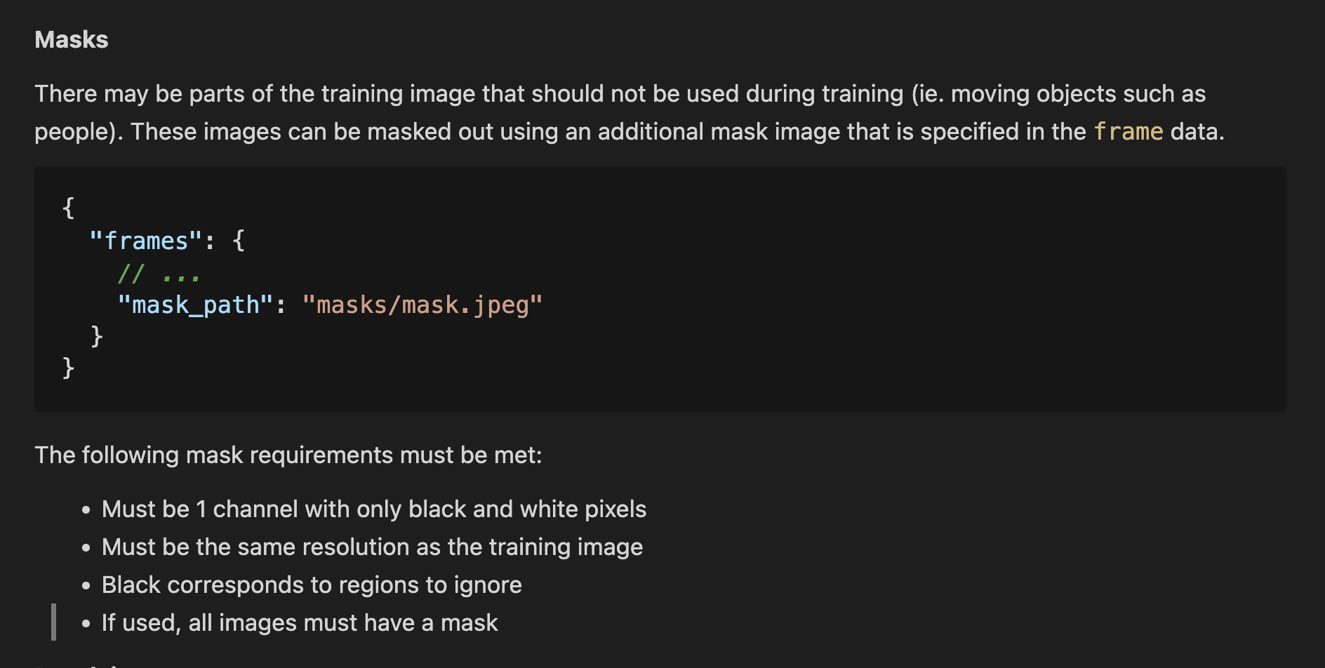 How to create dataset with mask? · Issue #1208 · nerfstudio-project/nerfstudio · GitHub
