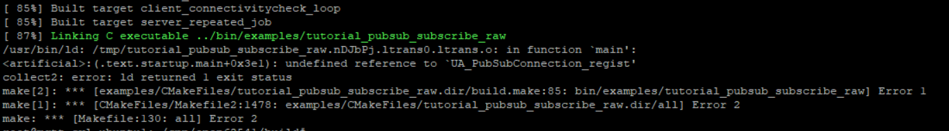 Getting build and installation errors for pubsub example · Issue #5244 · open62541/open62541 ...