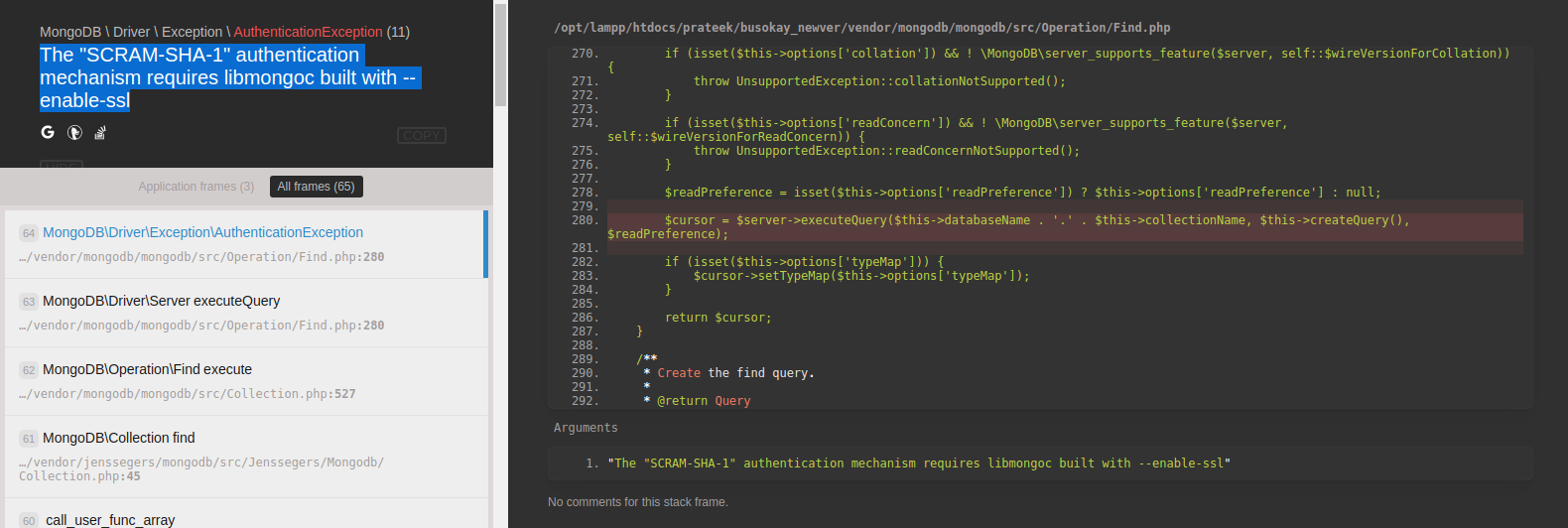 The "SCRAM-SHA-1" authentication mechanism requires libmongoc built with --enable-ssl · Issue ...