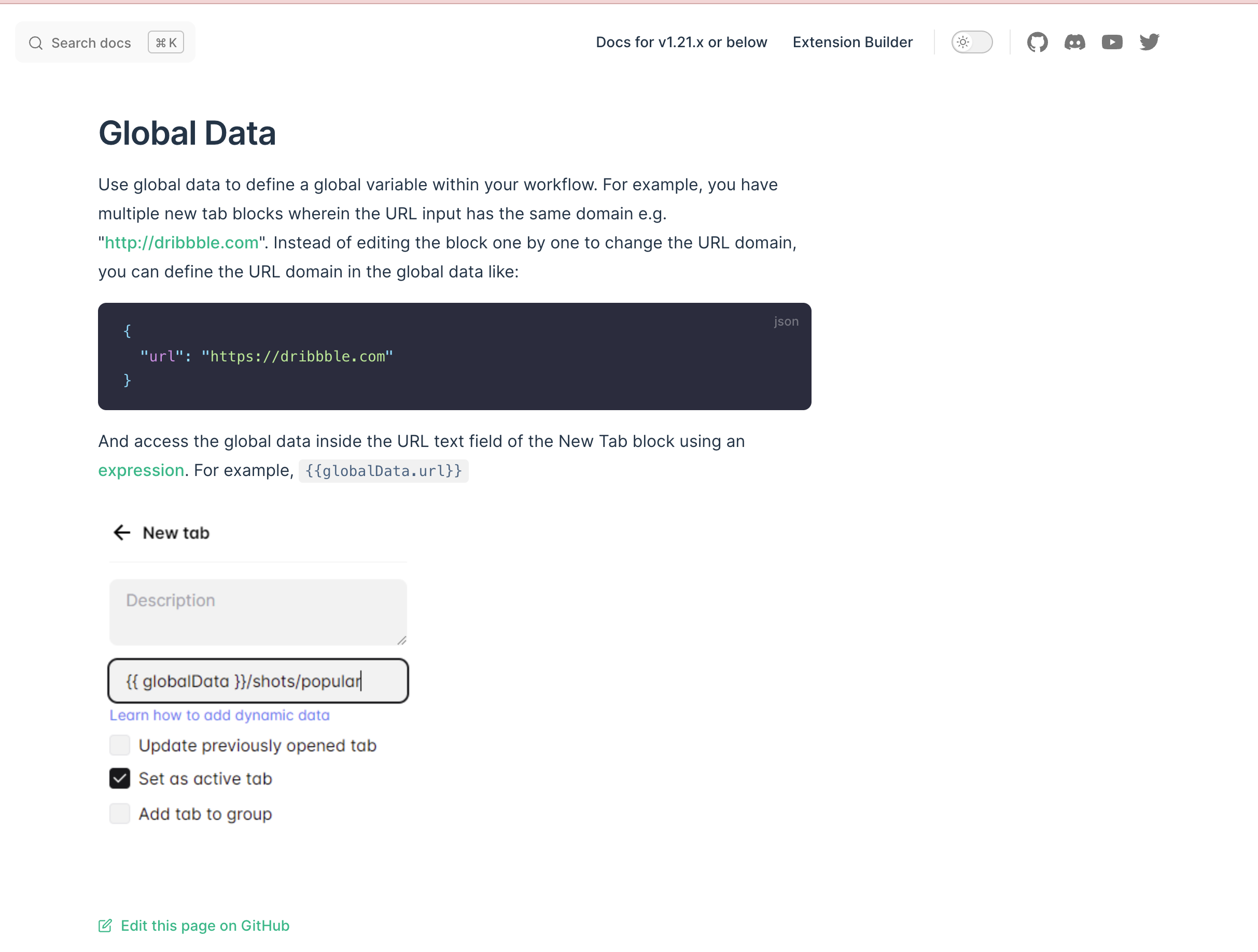 New Tab Block support variables · Issue #1209 · AutomaApp/automa · GitHub