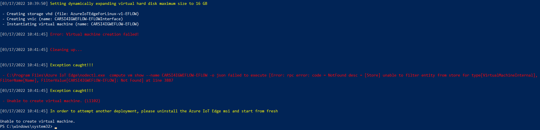 Deploy Eflow Vm Failed · Issue 126 · Azureiotedge Eflow · Github 