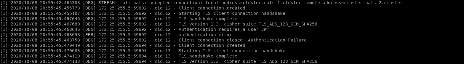 Nats cluster authorization · Issue #1102 · nats-io/nats-streaming-server · GitHub