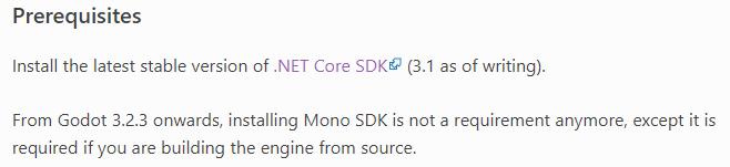 Update Godot Mono prereqs on download page for 3.2.3+ · Issue #321 · godotengine/godot-website ...
