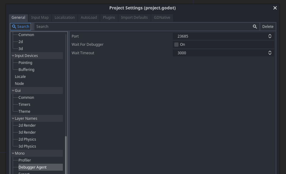 Godot 3.4.3+ is missing Mono "Wait For Debugger" options · Issue #61401 · godotengine/godot · GitHub