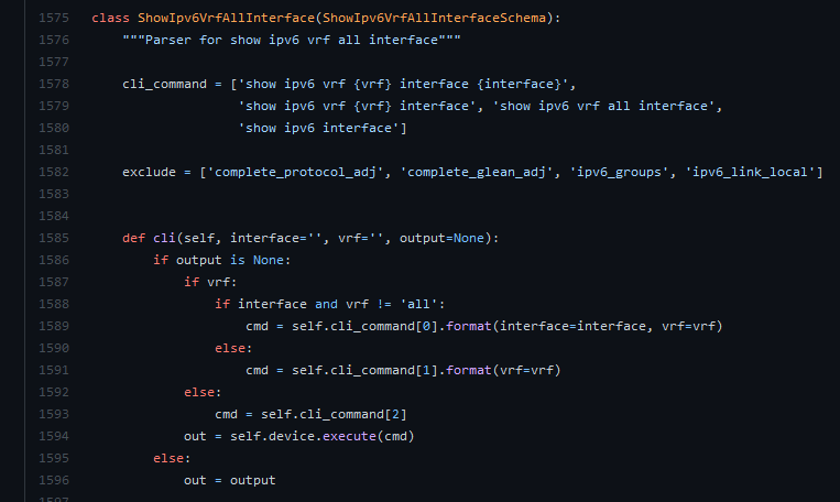 Add Show Ipv6 Interface To Showipv6vrfallinterface Class By Oianson · Pull Request 513