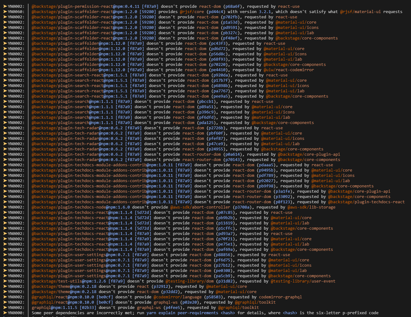 🐛 Bug Report: Unclear dependency versions for `@backstage/plugin-scaffolder-react` · Issue ...