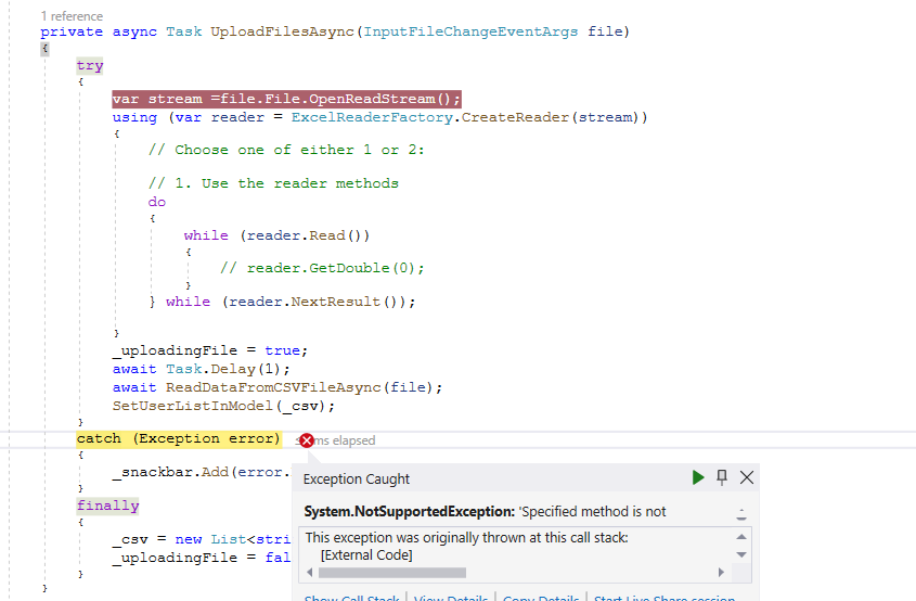Blazor Input File Specified Method Not Supported Exception Thrown · Issue 643
