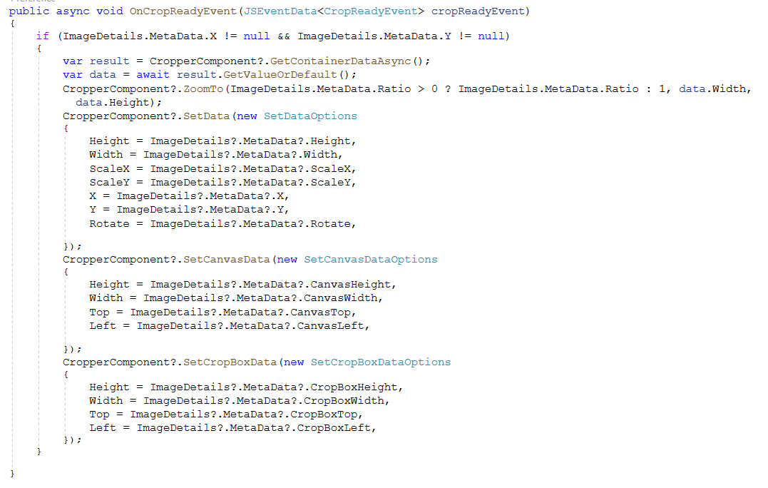 [Question]: Set Zoom for the cropper on initilization · Issue #182 · CropperBlazor/Cropper ...