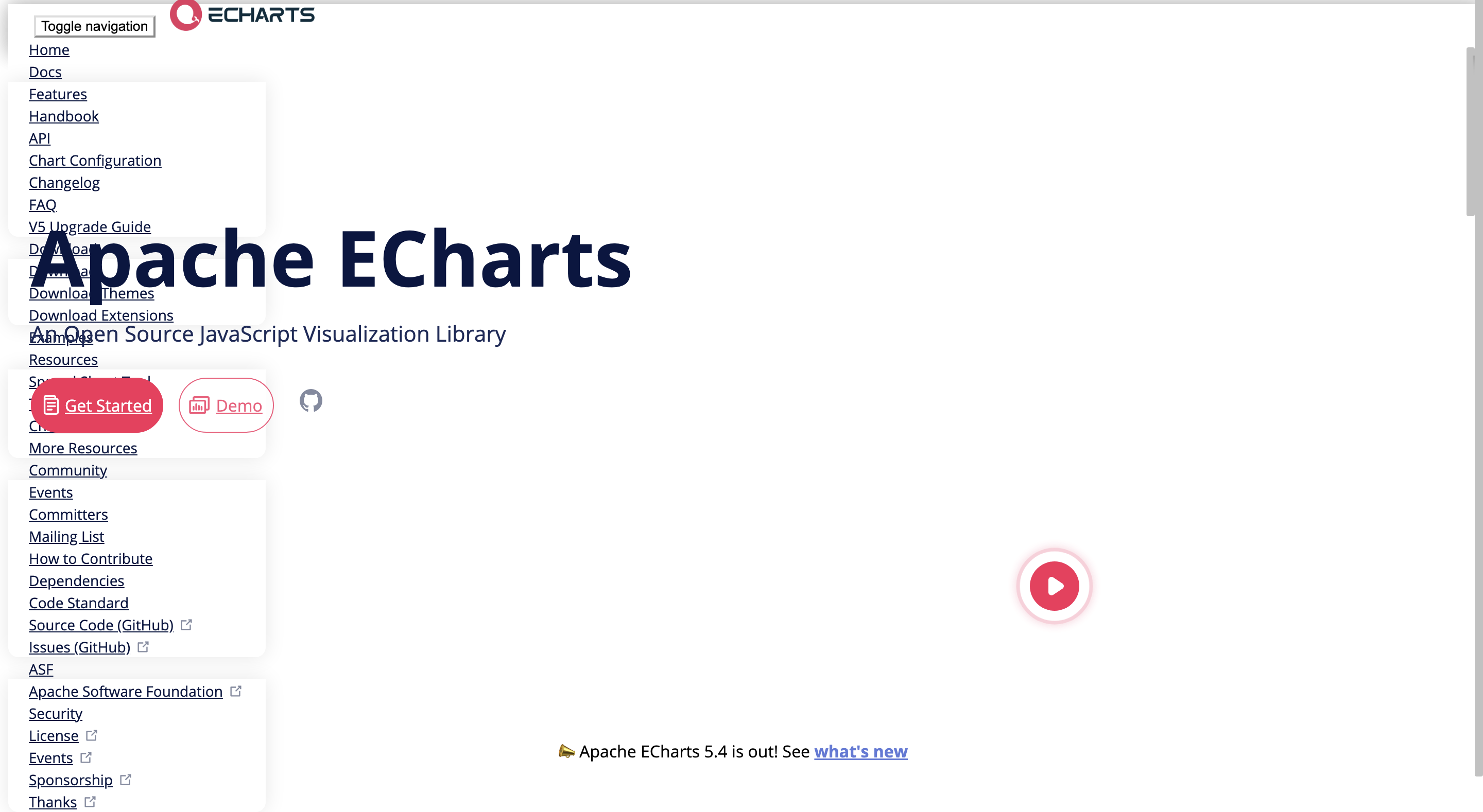 [bug] Documentation Site Seems To Be Down · Issue 19156 · Apache Echarts · Github