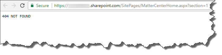 Matter Center Home Mattercenterhome Aspx Page Does Not Exist In Sharepoint Online · Issue 816