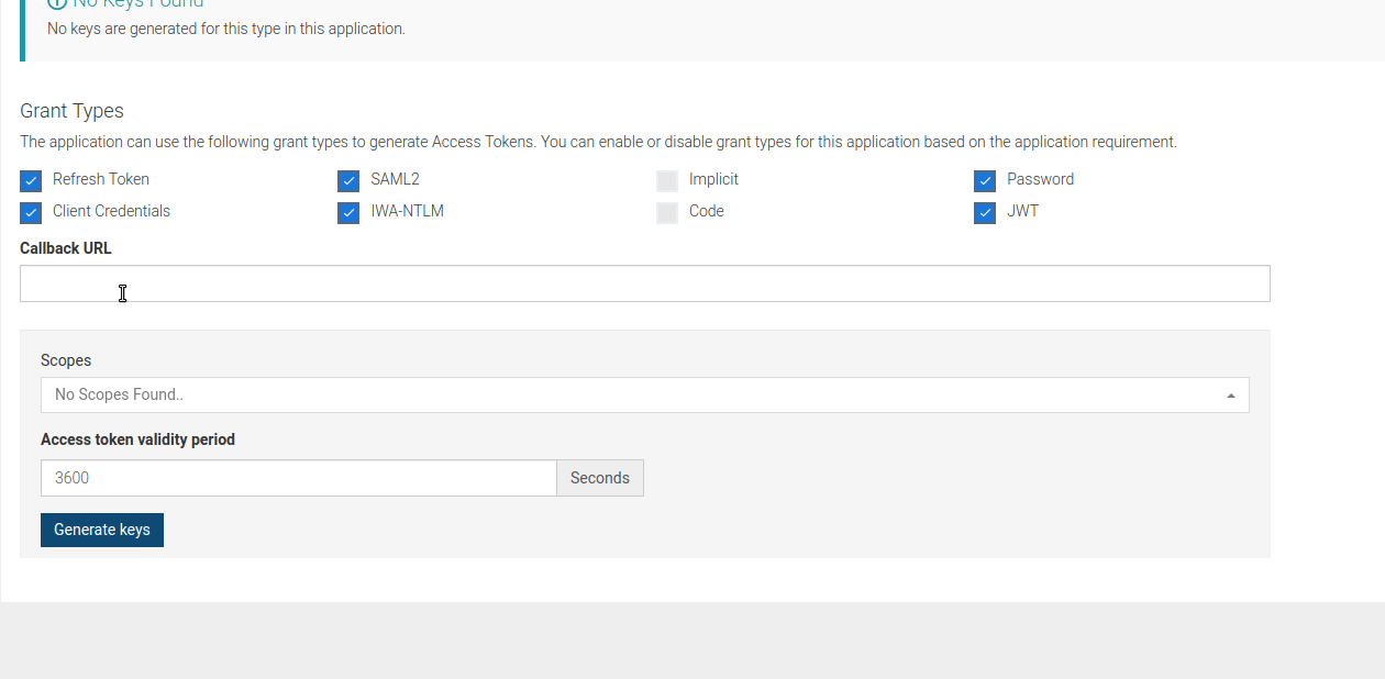 [Store] Application Generate keys button doesn't generate keys in one ...