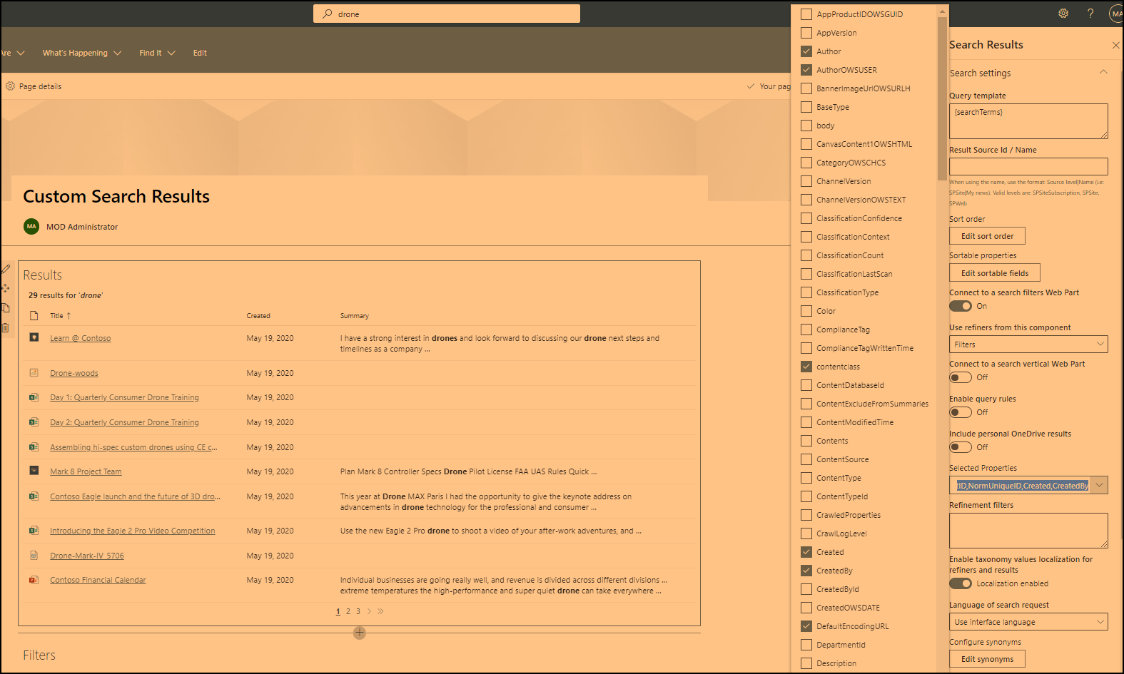 Search Results web part - displayed columns, data sources, Slots ...