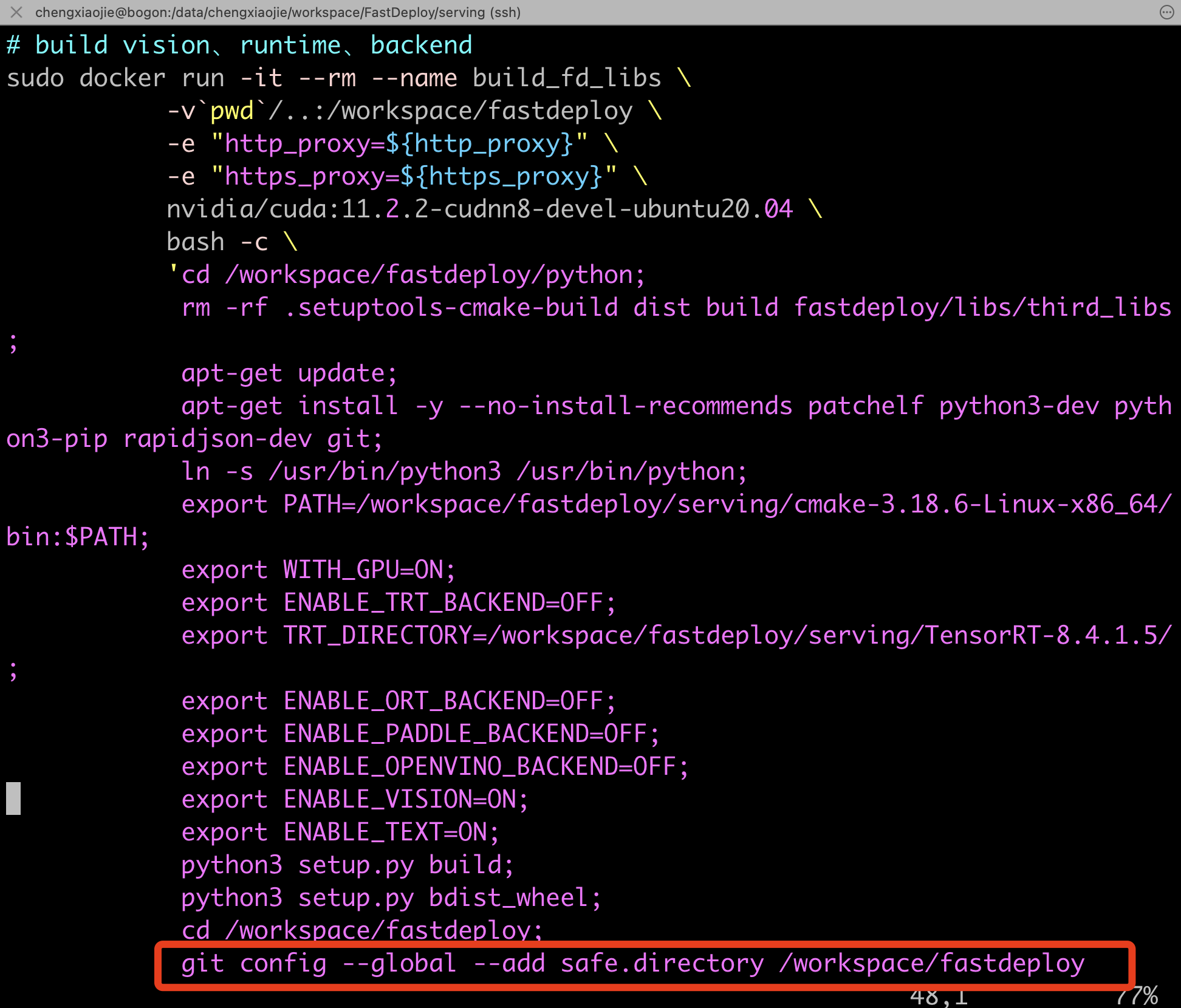 构建镜像出现 Cmake Error Could Not Find Cmakeroot 问题 · Issue 1342 · Paddlepaddlefastdeploy