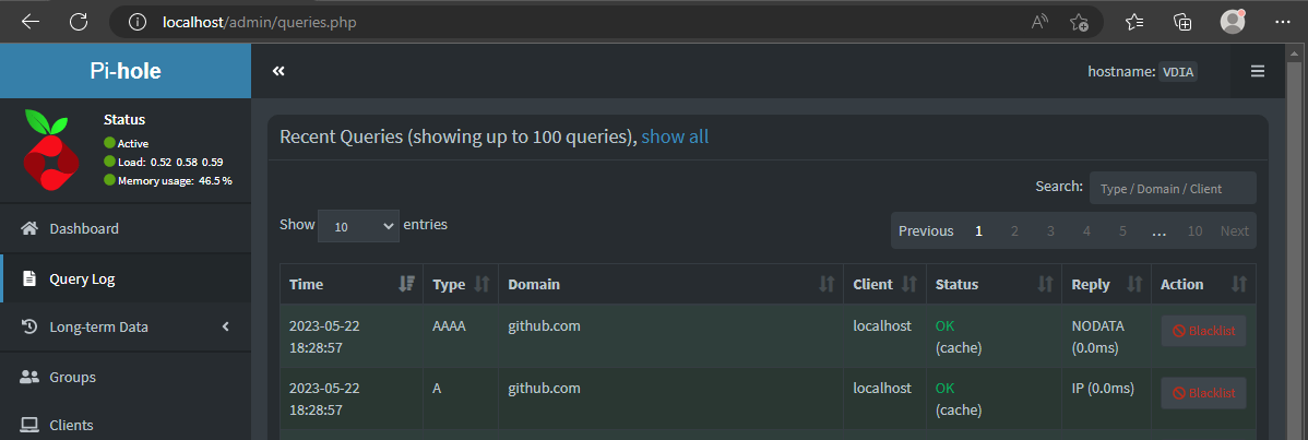 No data showing · Issue #98 · DesktopECHO/Pi-Hole-for-WSL1 · GitHub