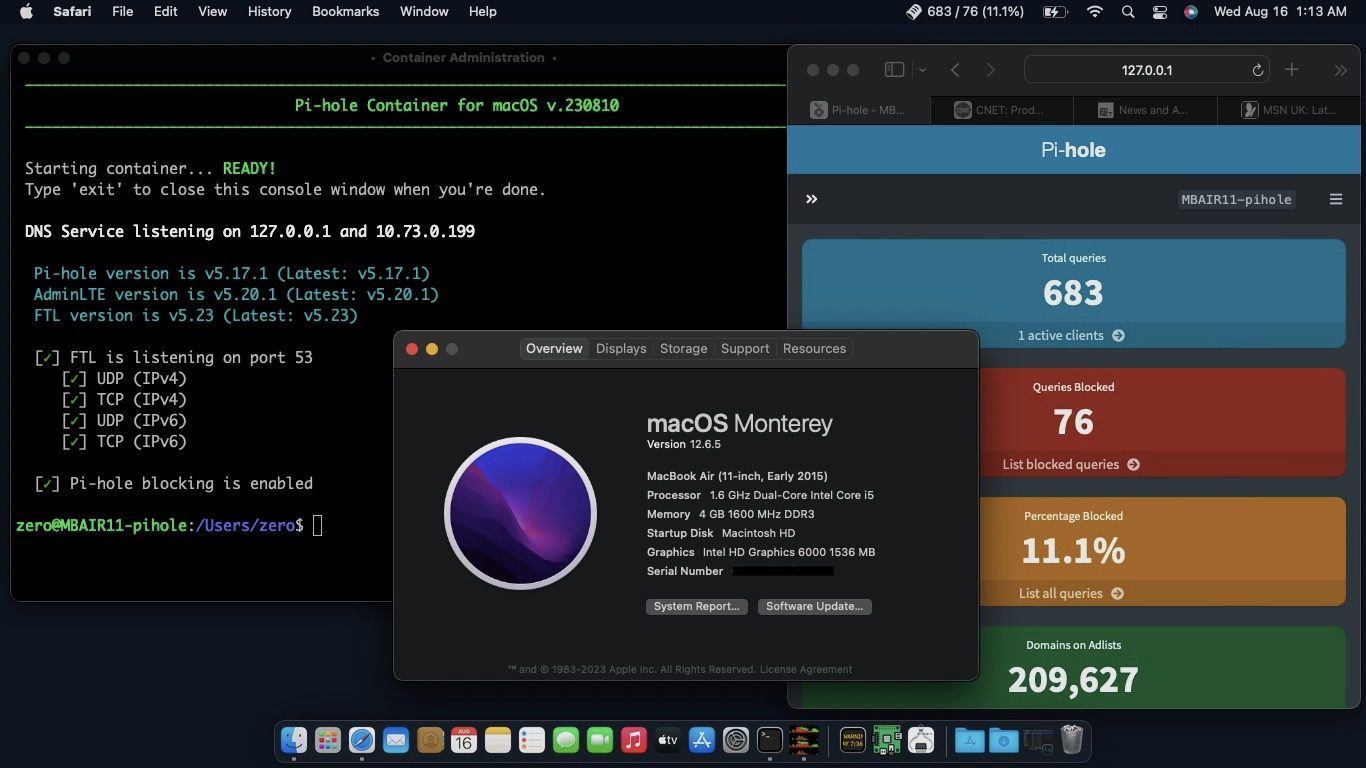 GitHub - DesktopECHO/PiCon: Pi-hole container for macOS, built on QEMU · Lima · PiBar · iTerm