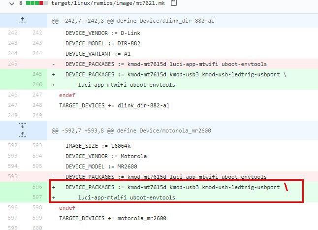 今天pull了最新的源码发现make menuconfig菜单里7621下面没有K2P和RM2100了 · Issue #5067 · coolsnowwolf/lede · GitHub