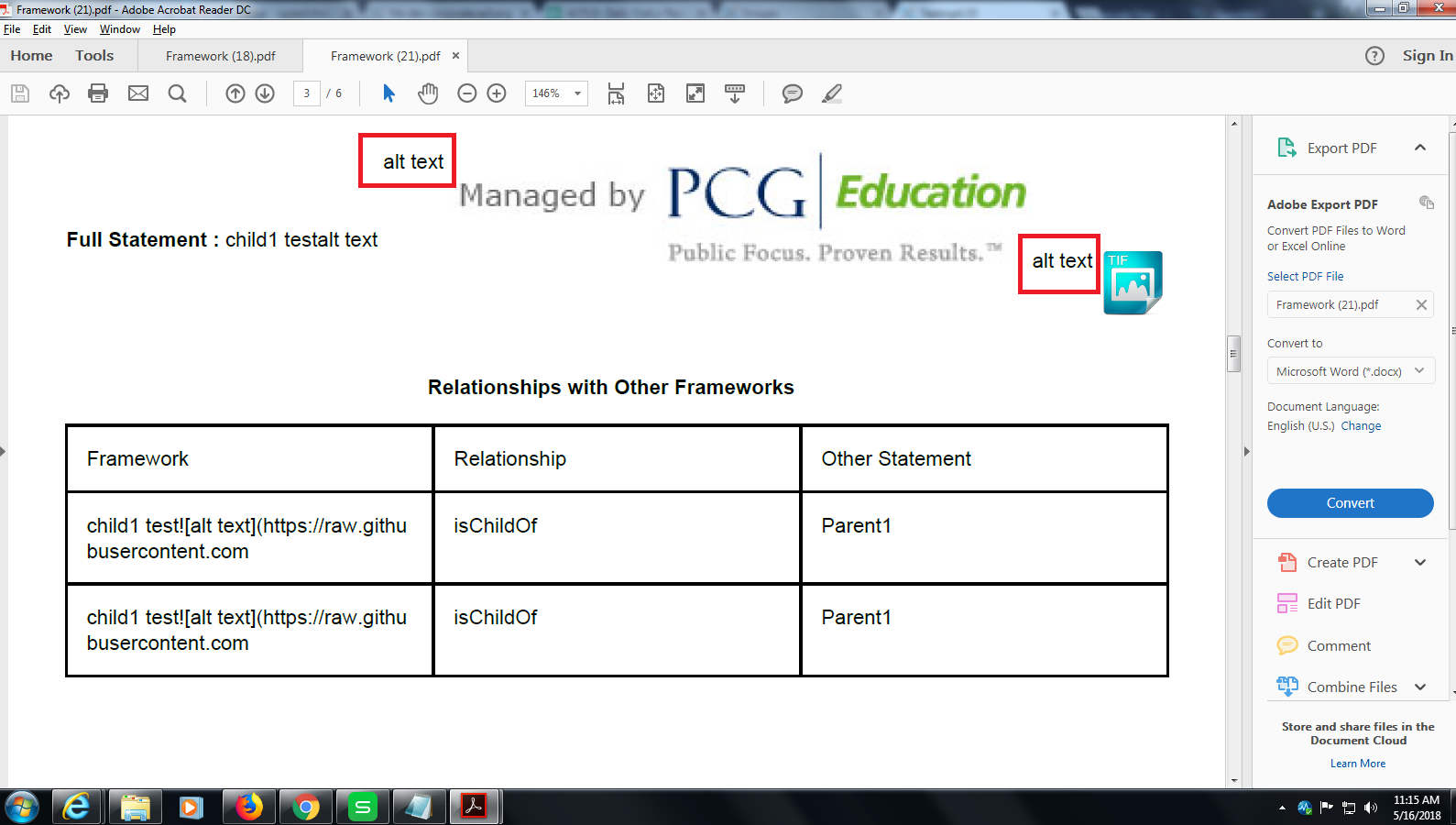 Alt text is appearing along with inline images on exported pdf file ...