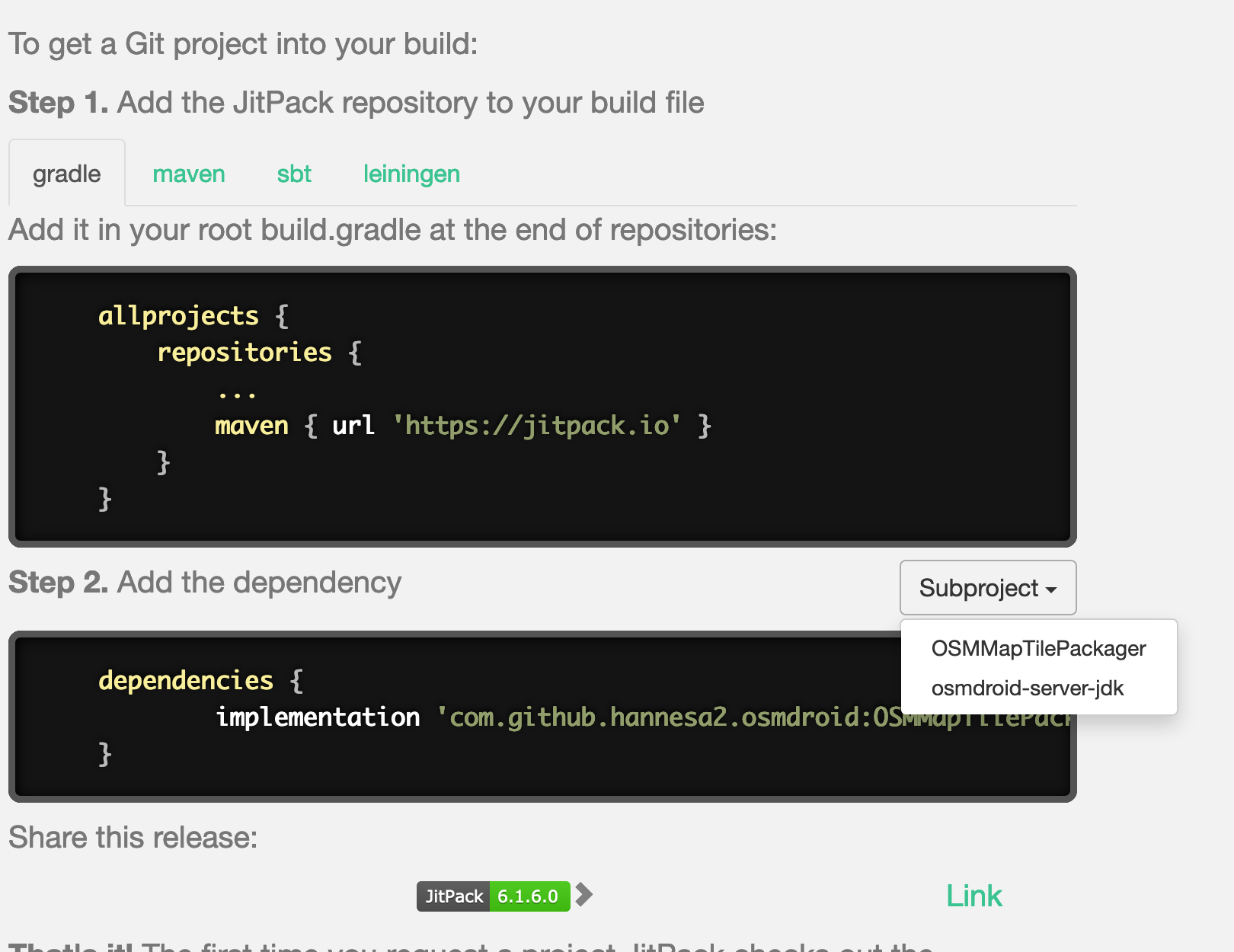 jitpack.io don't deliver all libraries · Issue #1601 · osmdroid/osmdroid · GitHub