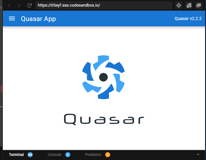 Codesandbox not working for quasarv2 · Issue #11198 · quasarframework/quasar · GitHub