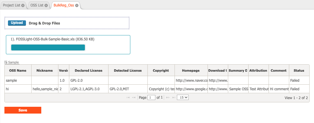 It is required to show detailed messages when OSS bulk request · Issue #665 · fosslight ...